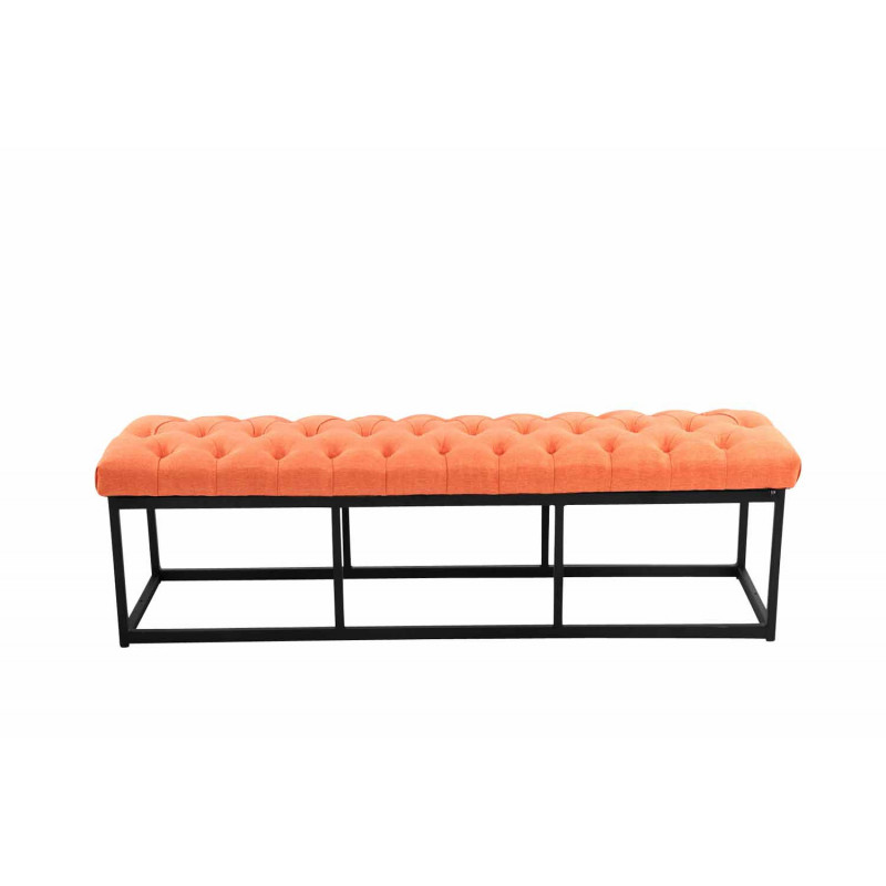 Sitzbank Amun Stoff Schwarz 150 cm Farbe orange